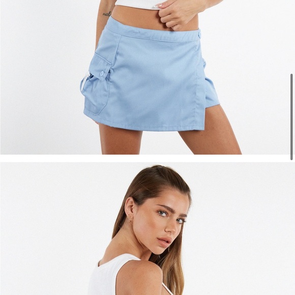 Motel Rocks | Skirts | Motel Rocks Blue Cargo Wrap Skirt | Poshmark